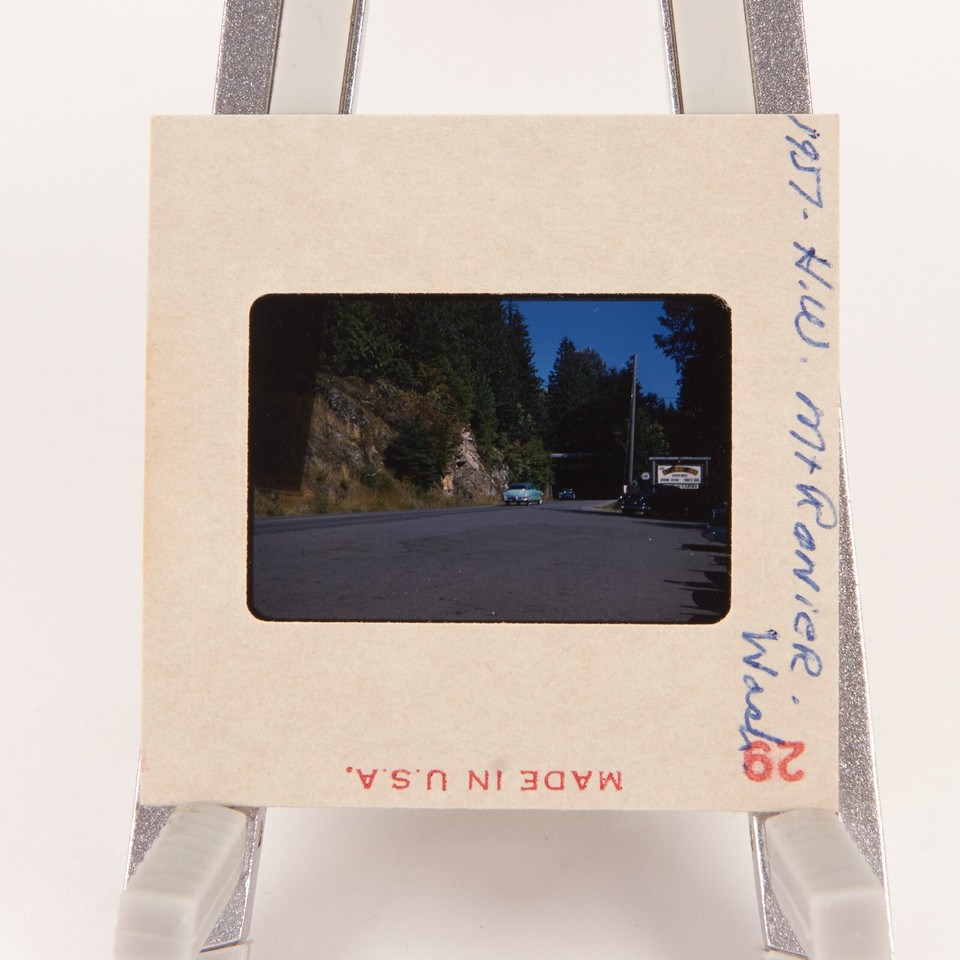 1957 HWY To Mt Ranier Washington Red Boarder Trans 35mm Slide | eBay
