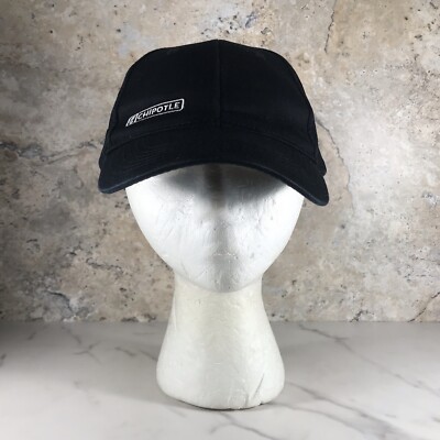 CHIPOTLE LOOMSTATE JET BLACK ADJUSTABLE EMPLOYEE UNIFORM BASEBALL CAP ...