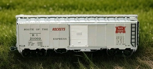 Vintage HO Scale Box Car Rock Island Rockets Express 20069 Tin Wood | eBay