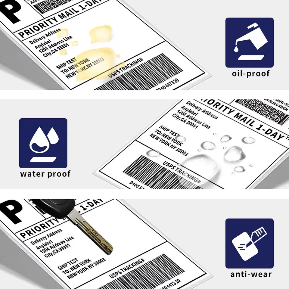 3000 4x6 Fanfold Direct Thermal Shipping Labels Perforated Label / UPS ...