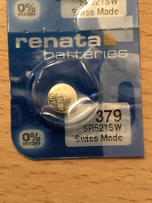 Genuine Renata 379 SR521SW Swiss Made Silver Oxide Watch Battery, | eBay UK