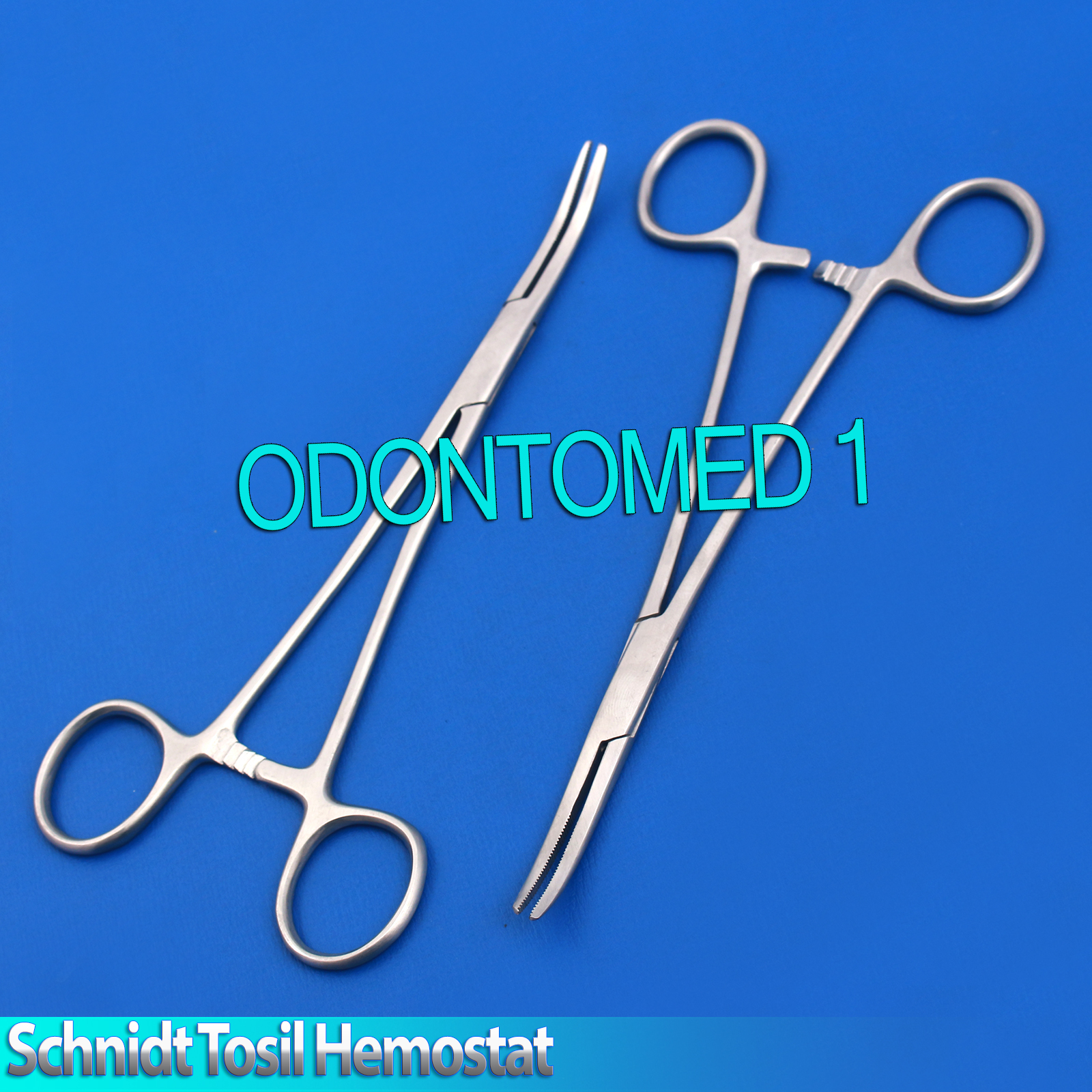 2 SCHNIDT Tonsil Haemostatic Forceps Curved 7.25 Surgical Dental ...