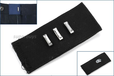 Black Hook Bar Waist Extender Closure Pants Shorts Trouser Widen ...