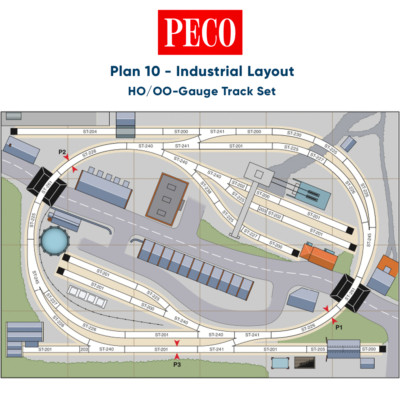 PECO Plan 10: Industrial Layout - Complete HO/OO Gauge Track Pack | eBay