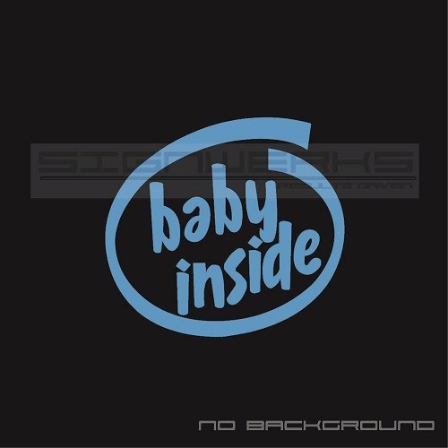 Baby inside Decal intel Sticker Euro Racing JCW mod illest JDM baby in ...