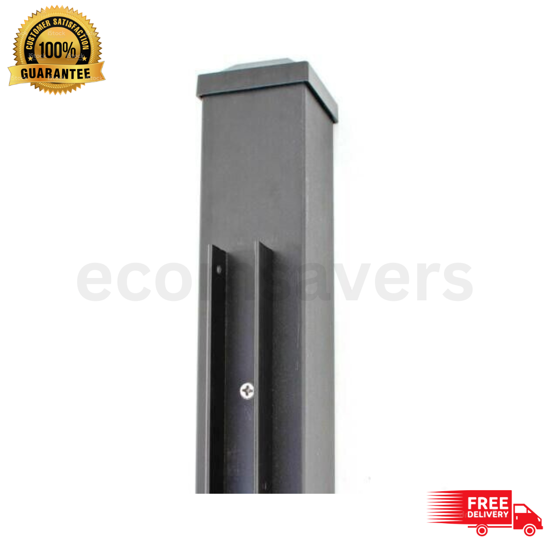 Black Aluminum Fence Channels - 70" x 1-1/4" (2-Pack) for 6 ft. High ...