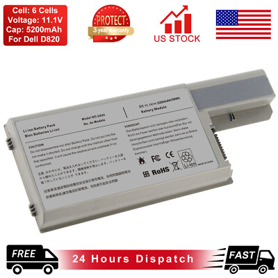 Battery for Dell Latitude D531 D820 D830 M4300 M65 YD626 XD736 312-0393 ...