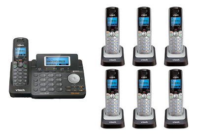 VTech DS6151 Dect 6.0 2 Line Phone system with 7 Handsets DS6151-2 CALL ...