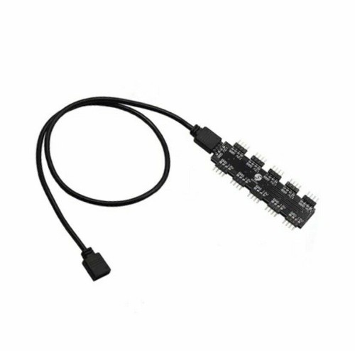 RGB Hub Controller 4Pin 12V for Computer Motherboard Universal 1 to 10 ...