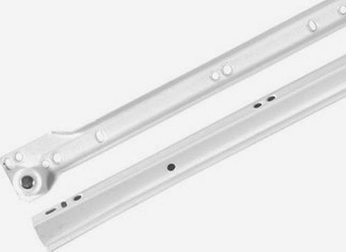 Metal Roller Bottom Fix Drawer Runners - White - 500mm | eBay UK