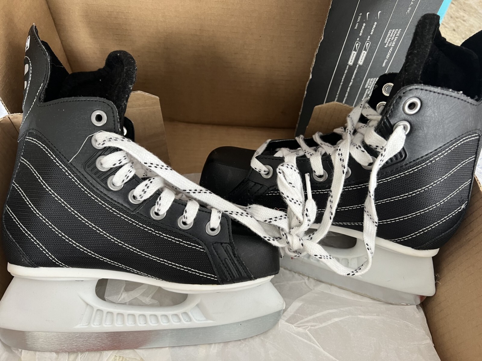 Nike Bauer Supreme Enforcer Hockey Skates Jr Size Womens US 2.0 | eBay