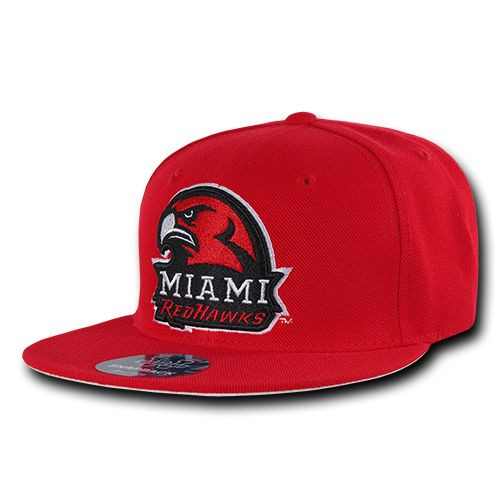 Miami University MU RedHawks NCAA Fitted Flat Bill Baseball Cap Hat | eBay