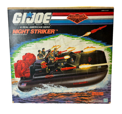 1989 Hasbro GI Joe Night Force NIGHT STRIKER Glow in The Dark Labels In ...