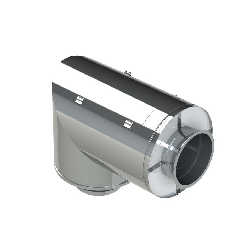 22" Diameter, Double Wall Zero Clearance Grease Duct, 87 Degree Elbow w ...