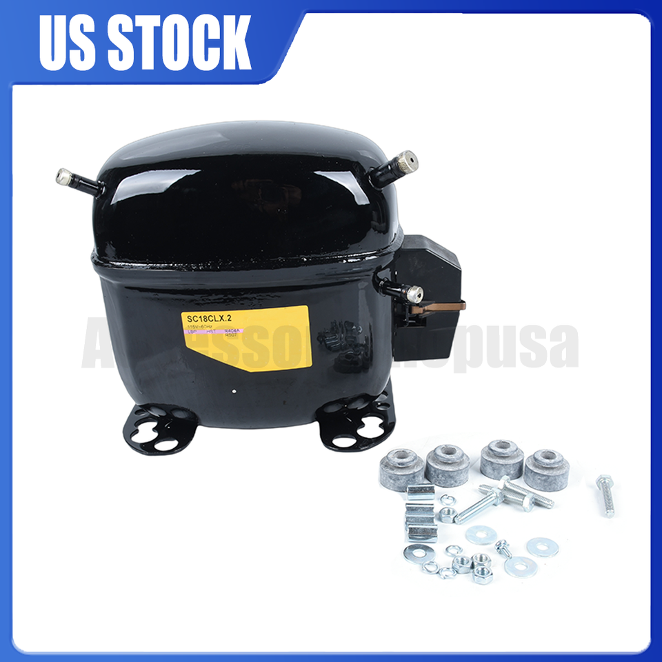 SC18CLX-2 Hermetic Refrigeration Compressor BTU 115V 3/4HP For Secop ...