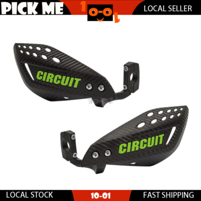 Pair Motorcycle Circuit Vector Black Hand Guards Kit Carbon Look With ...