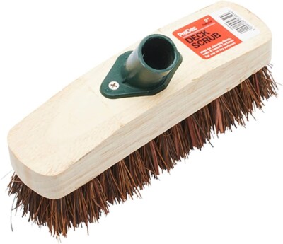 ProDec Broom Brush Head 9" Natural Fibres Deck Scrub Sweeping Scour ...