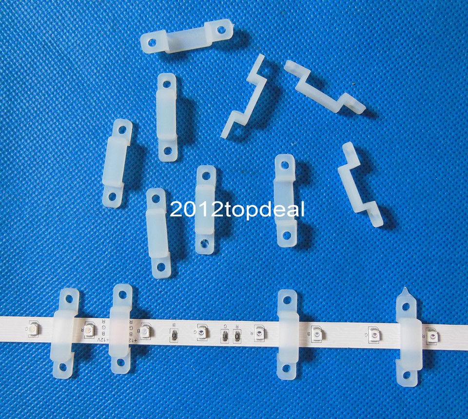 8mm 10mm Silicon Clip for Fixing 3528 5050 RGB & Single Color LED Strip ...