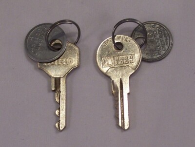Vintage Original Hurd Keys With Record & Detach Tags FK006 & HC085 Lot ...