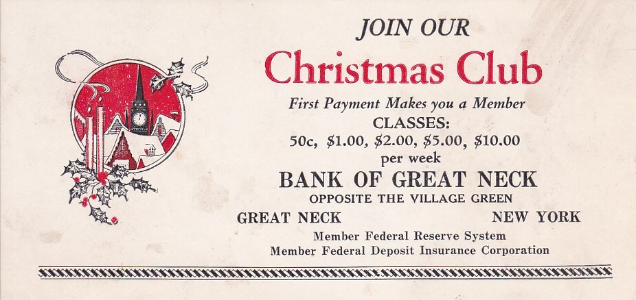 Bank Blotter Christmas Club *d | eBay