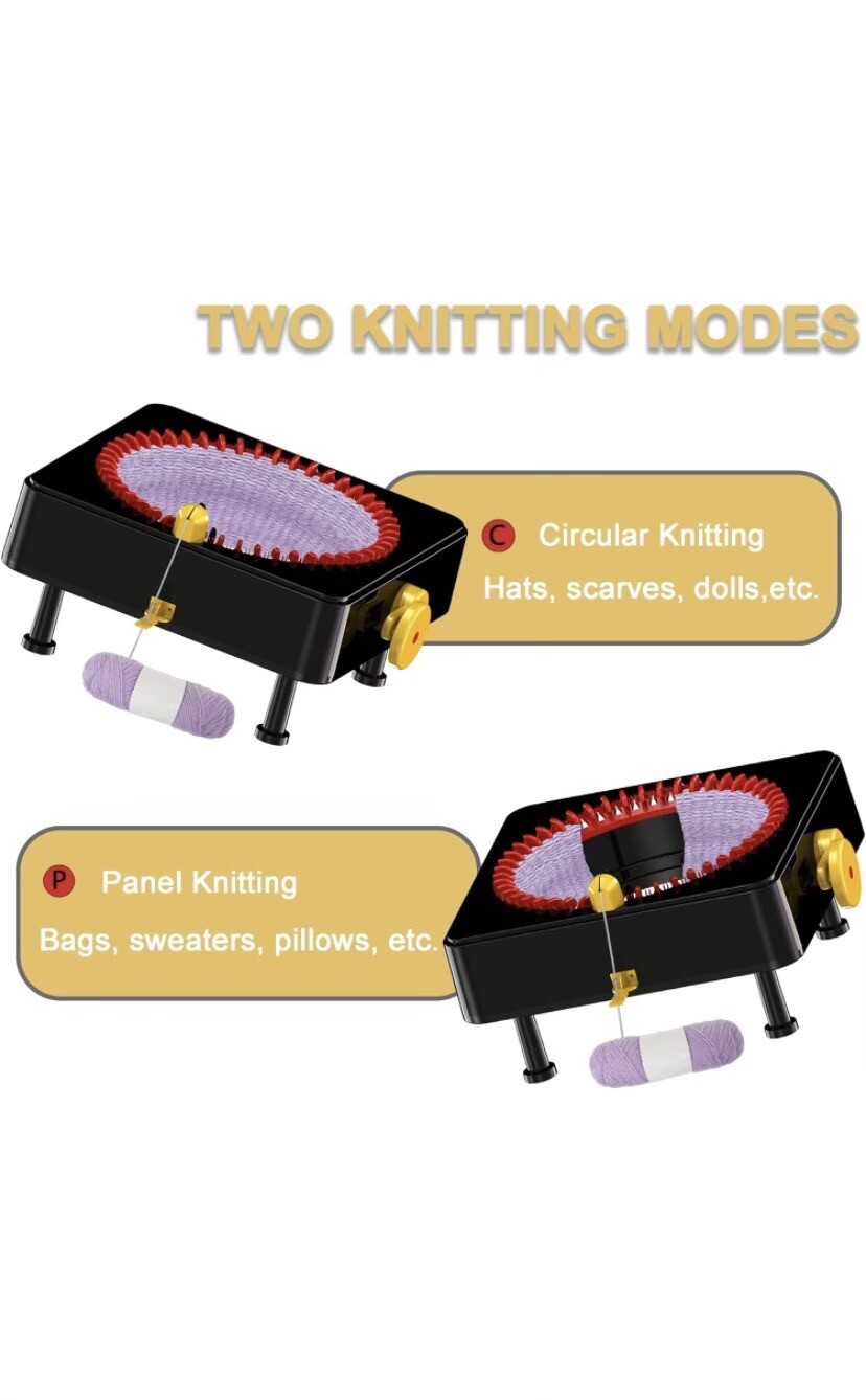 Knitting Machine, 48 Needles Knitting Loom Machine, Hand Crank Knitting ...