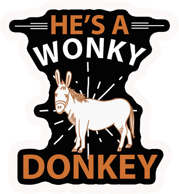 2 x Hes A Wonky Donkey - Novelty Truck Car Bumper Window Funny Sticker ...