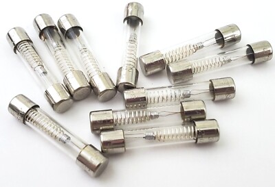 Lot of 10 Littelfuse 313 Vintage Glass Fuses 2-1/2 Amp 250V Slow Blow 1 ...