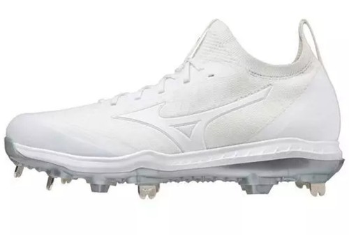 Mizuno Dominant Knit Metal Baseball Cleats Women White Low Top Size 9.5 ...