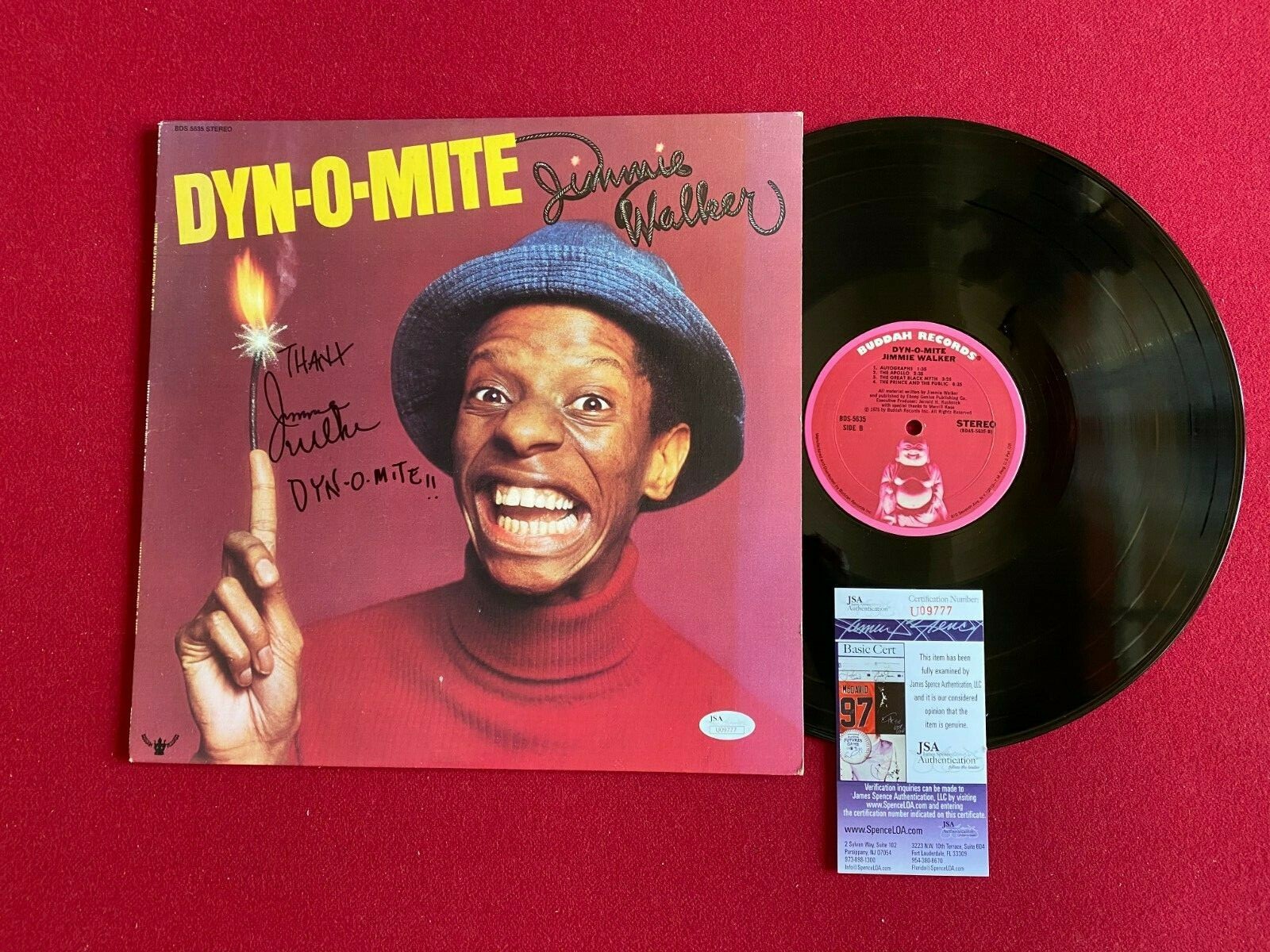 1975, Jimmie Walker (JJ),"Autographed" (JSA) "DYN-O-MITE Album (Good ...