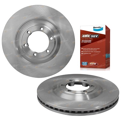 Front Disc Brake Rotors + Bendix 4WD Pads Set for Holden Colorado RG ...
