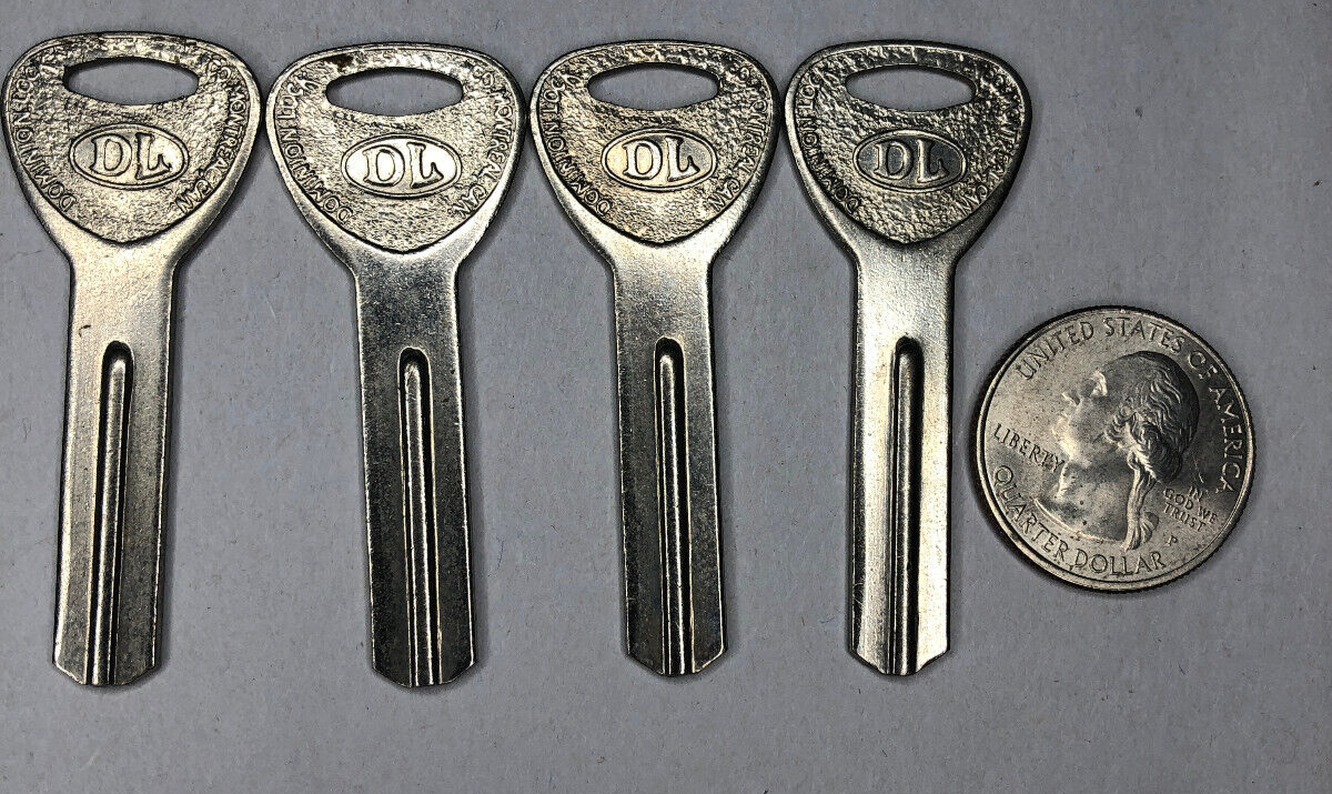 Vintage Dominion Key Company Ilco Black Key Lot of 4 TA10 Nickel Plated ...