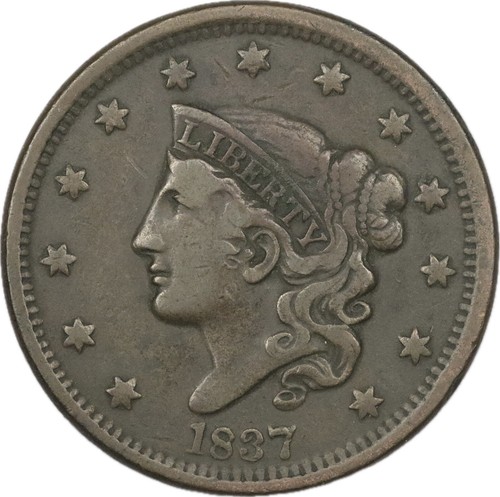 1837 1c Coronet Head Large Cent - VF | eBay