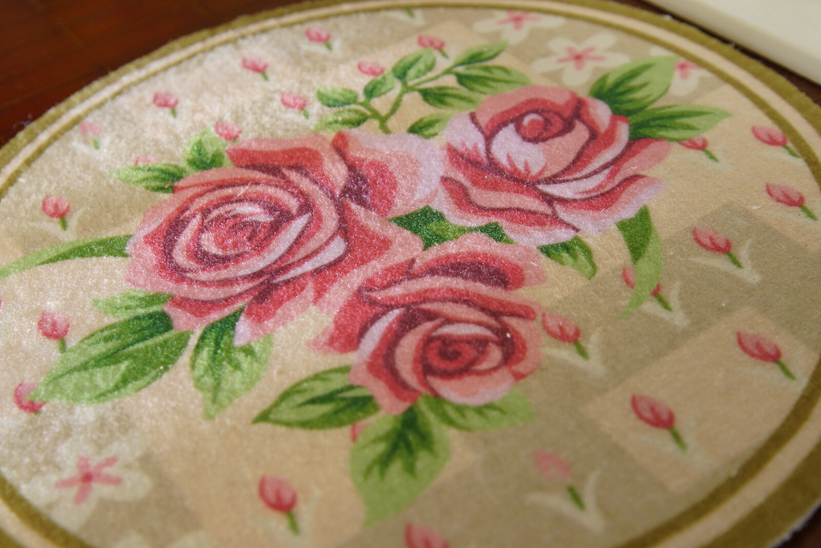 Pink Rose Floral Nice ROUND 1/12 Scale Beautiful Dollhouse Miniature ...