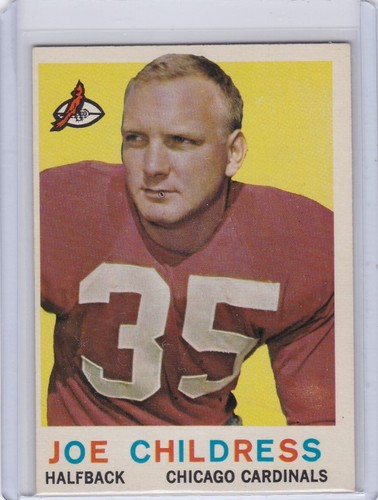 1959 Topps Football Card #13 Joe Childress Chicago Cardinals - ExMt | eBay