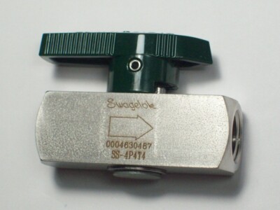 1- Swagelok Stainless Steel Instrument Plug Valve, 1/4" FNPT, SS-4P4T4 ...