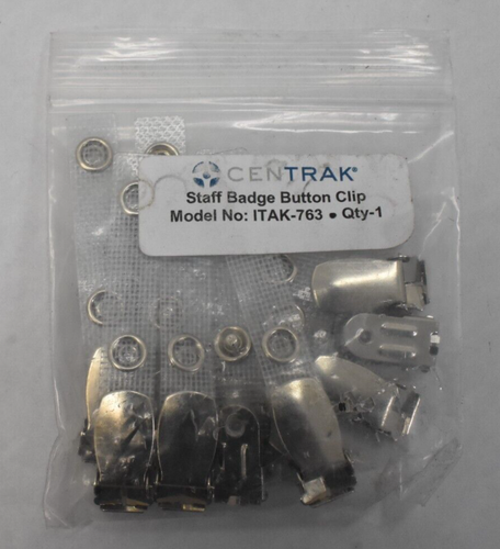 Centrak Clear Staff Badge Button Clip ID Badge Strap Clips ITAK-763 Lot ...
