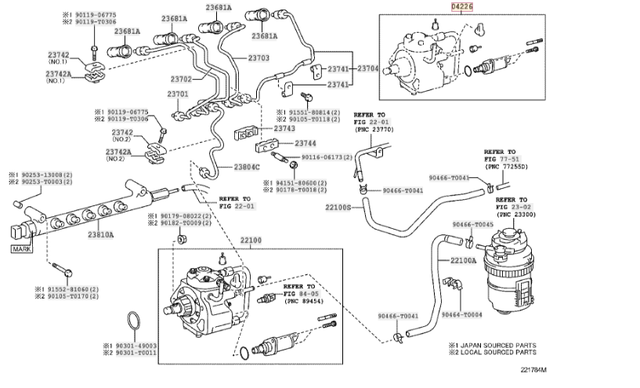042260L010 Genuine Toyota Valve Kit Suction Control 04226-0l010 for ...