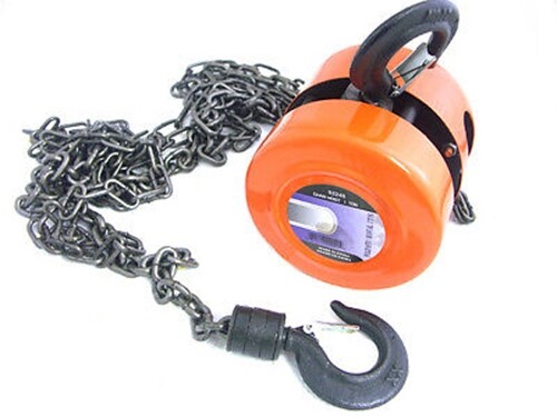 1 TON 6ft Chain Hoist 2000lbs Capacity Winch Engine Lift Hoists Rigging ...