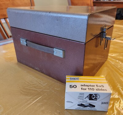 Vintage 35mm Slide Metal Storage Box Case with 12 Spaces For Slide ...