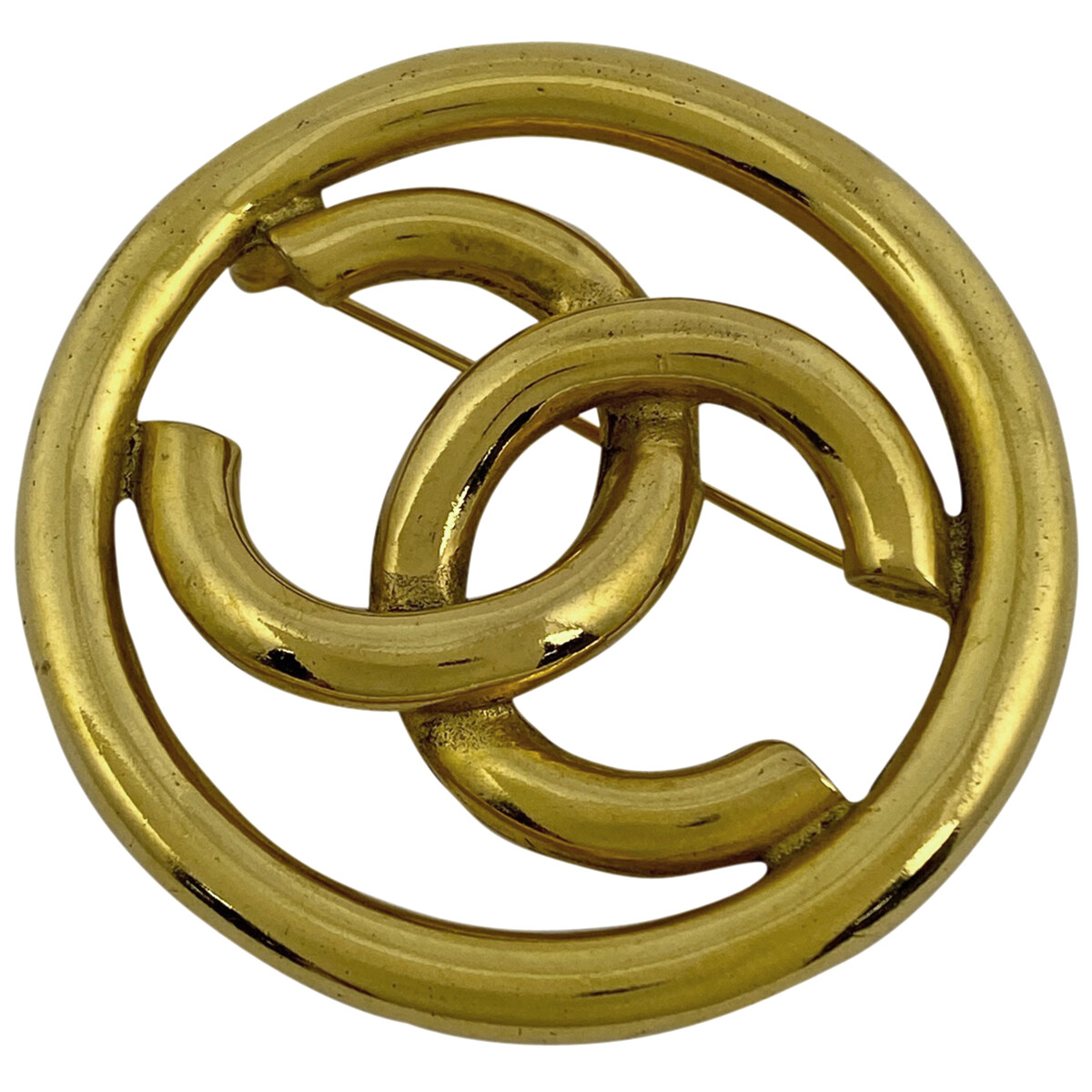 CHANEL (Interlocking) CC logo Round Brooch Round shap… - Gem