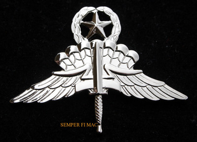 REGULATION Free Fall Master Parachutist Badge WING HALO PIN US ARMY AIR ...