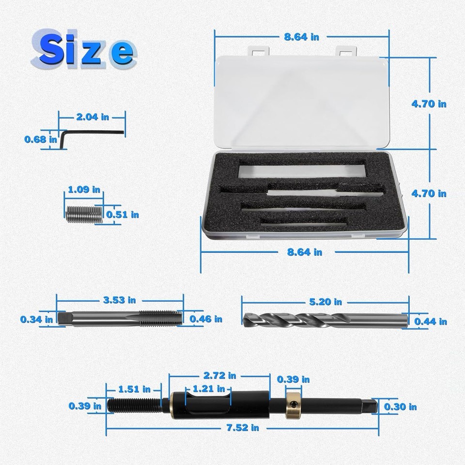 M11 x 1.5 Head Bolt Thread Repair Kit 35119S For Honda Toyota Ford GM ...