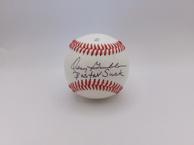 OSCAR GAMBLE YANKEE GREAT AUTOGRAPH INSCR "BOSTON SUCK" BALL COA FR ...