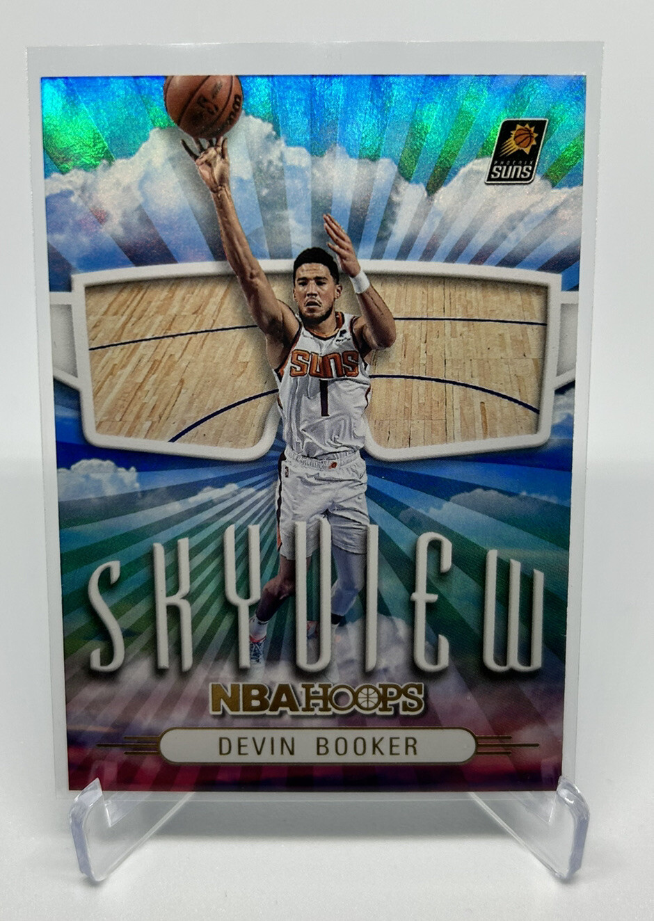 2022-23 Panini NBA Hoops Devin Booker Skyview Holo Parallel #19 Phoenix ...