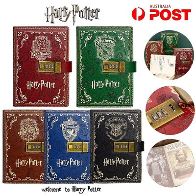 Harry Potter A5 Notebook Vintage Diary Book Hogwarts PU Leather Notepad ...