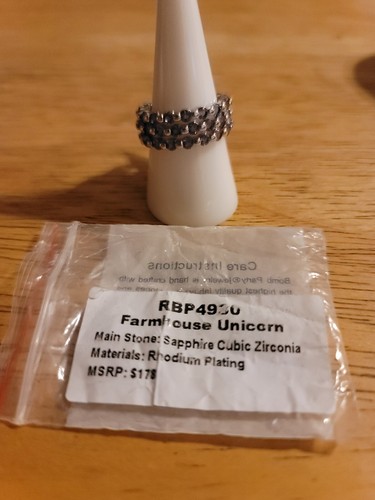 Bomb Party Farmhouse Unicorn Sapphire Cz Ring Size9 Rbp4930 | eBay