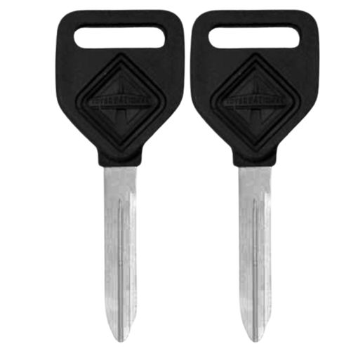 2x New Uncut Non-Transponder Key Blank w/ Logo For International ...