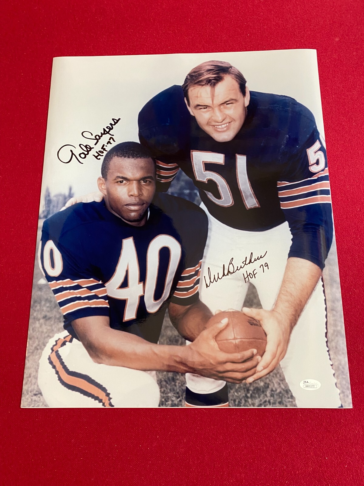 Dick Butkus / Gale Sayers, "Autographed" (JSA) 16x20 Photo (Vintage ...