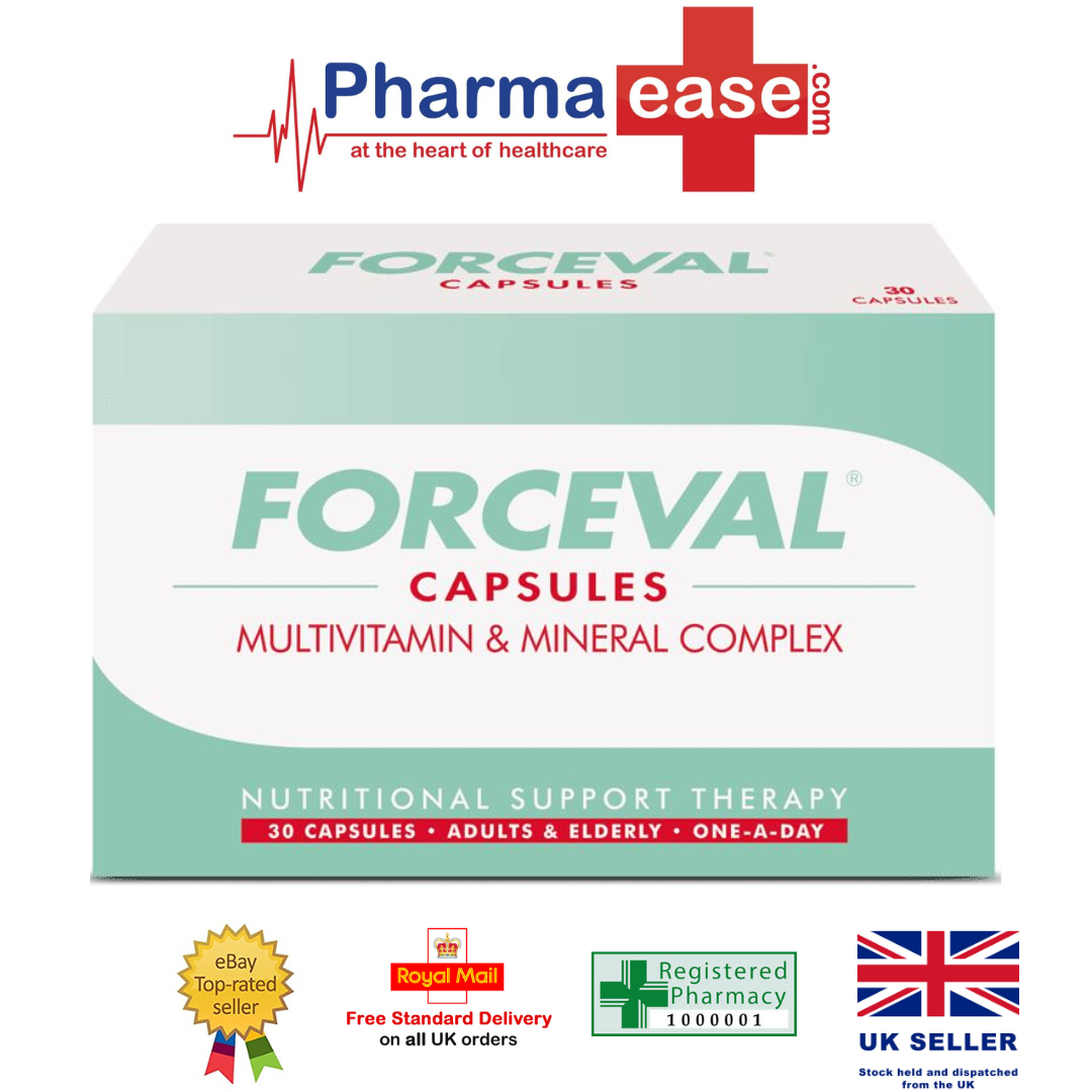 Forceval Multivitamin / Mineral Supplement Capsules -Pack of 30 (Post ...