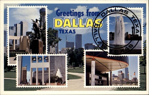 Texas Greetings from Dallas multiview ~ postcard sku125 | eBay